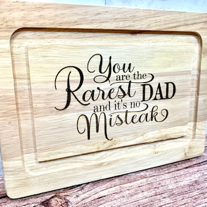 Youre the Rarest Dad Its No Misteak Cutting Board/custom/fathers Day ...