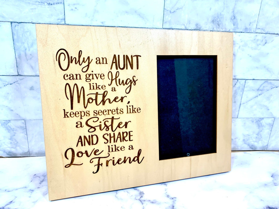 Personalized Aunt Picture Frame: Wood-burned Gift for Aunt - Etsy
