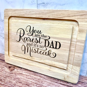 Youre the Rarest Dad Its No Misteak Cutting Board/custom/fathers Day ...