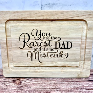 Youre the Rarest Dad Its No Misteak Cutting Board/custom/fathers Day ...