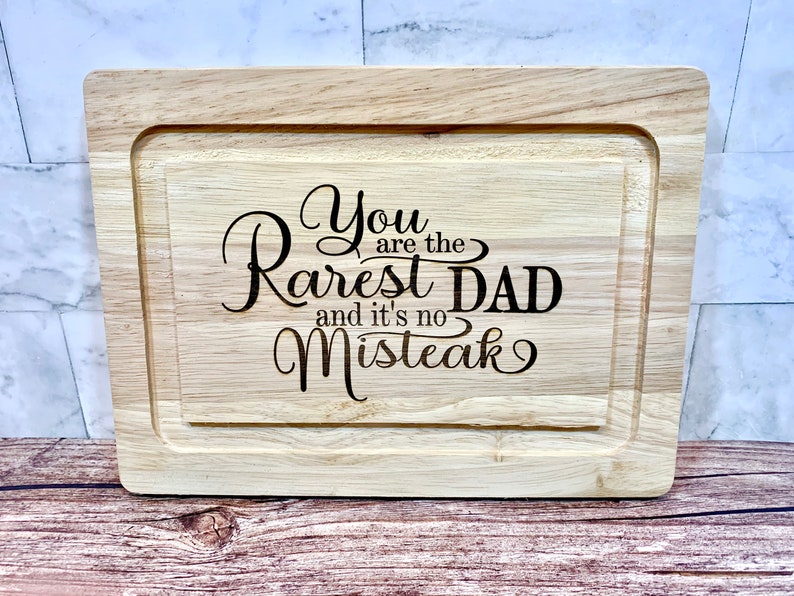 Youre The Rarest Dad Its No Misteak Cutting Board Custom | Etsy