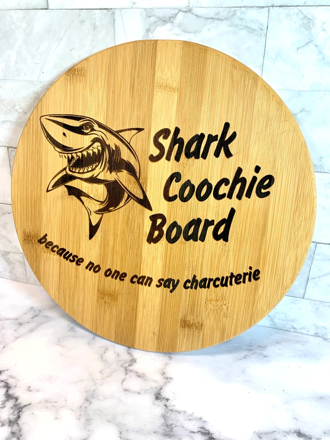 Shark Coochie Wood-burned Cutting Board: Personalized Charcuterie Board ...