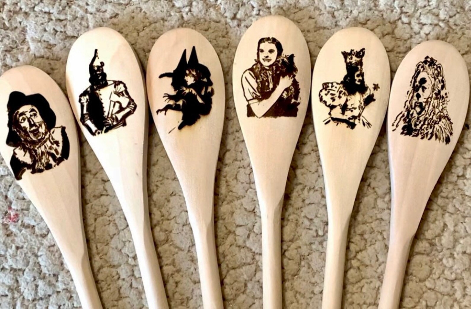 Wizard of Oz/ Kitchen Wooden Spoon/handmade/wood Burned - Etsy