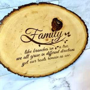 Family Like Branches on A Tree Wood Burning Sign/custom/personalized ...