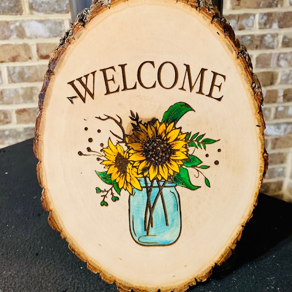 Sunflower Wood Sign - Etsy