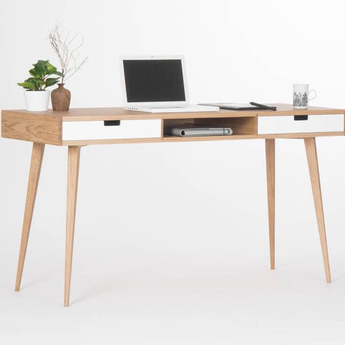 Desk With Trapezoid Drawers - Etsy