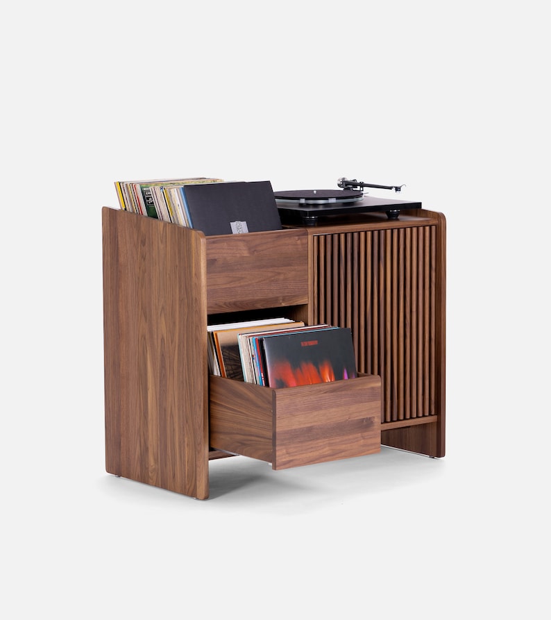 FUSE – Record Storage: Crafted Walnut Cabinet for Turntables - Etsy