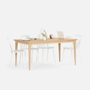 FARM – Farmhouse Table, Dining Table, Solid Wood in White Oak Shade - Etsy