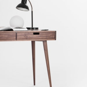 HEIM – Walnut Dressing Table, Small Desk, Mid Century Modern - Etsy