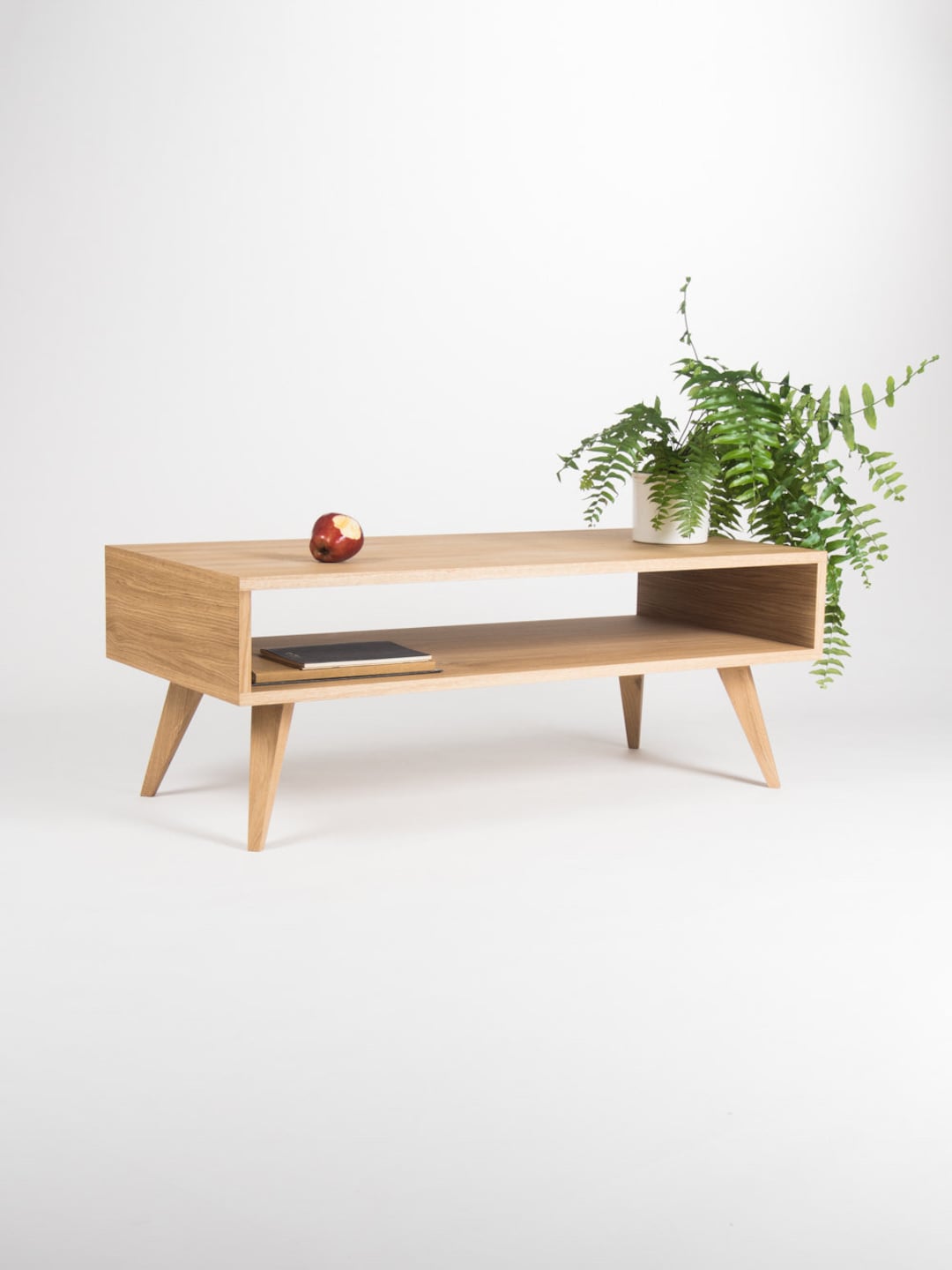 KUUB – Mid Century Modern Coffee Table, Box Sofa Table, Made of Oak ...