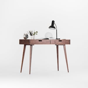 HEIM – Walnut Dressing Table, Small Desk, Mid Century Modern - Etsy