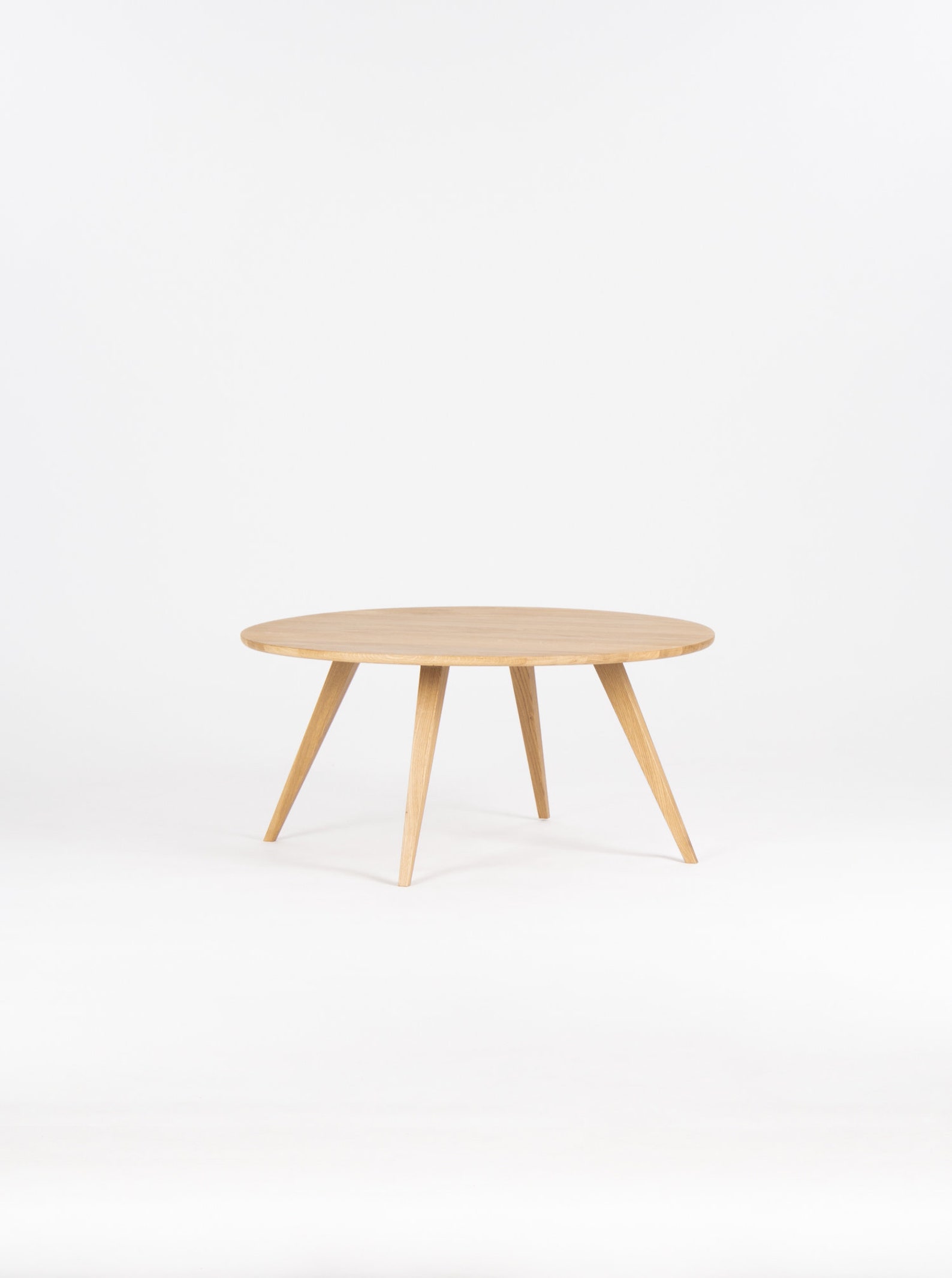 Round Coffee Table Made of Solid Oak Wood Scandinavian Design - Etsy UK