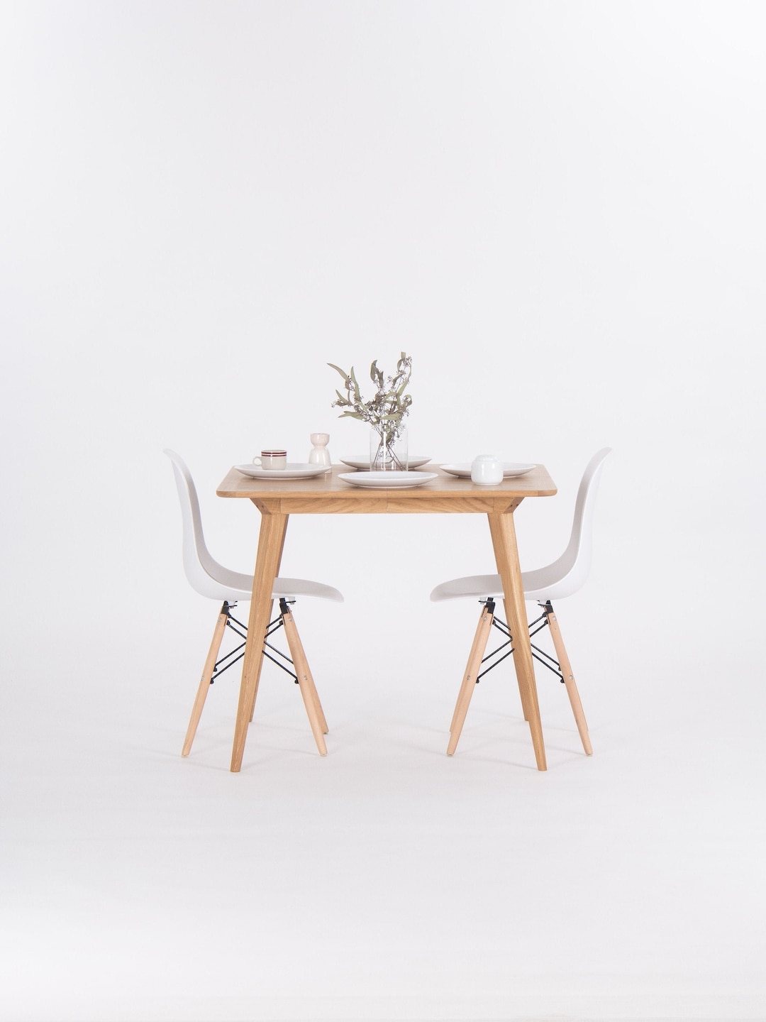 Small Oak Dining Table, Dining Table for Small Space, Small Kitchen ...