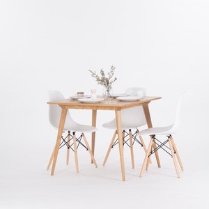 Small Oak Dining Table, Dining Table for Small Space, Small Kitchen ...