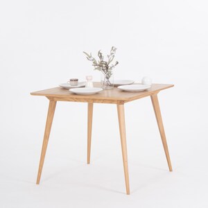 Small Oak Dining Table, Dining Table for Small Space, Small Kitchen ...