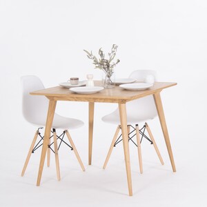 Small Oak Dining Table, Dining Table for Small Space, Small Kitchen ...