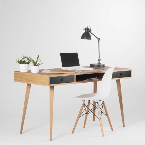 Mid Century Modern Desk Computer Table Bureau Open Shelf - Etsy