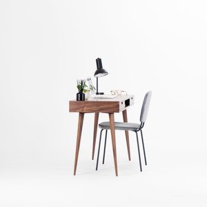 HEIM – Desk for Office, Mid-century Computer Desk With Two Drawers and ...