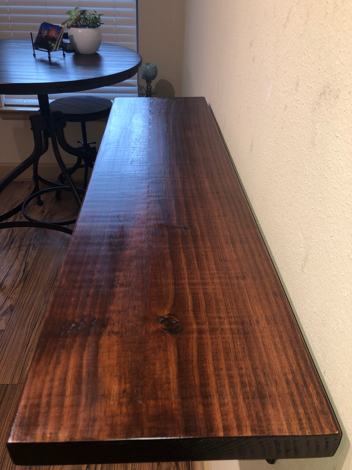 Brown Floating Wooden Bar Top - Etsy