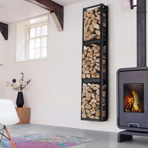 Tall Triangle Log Firewood Holder Storage Handmade - Etsy