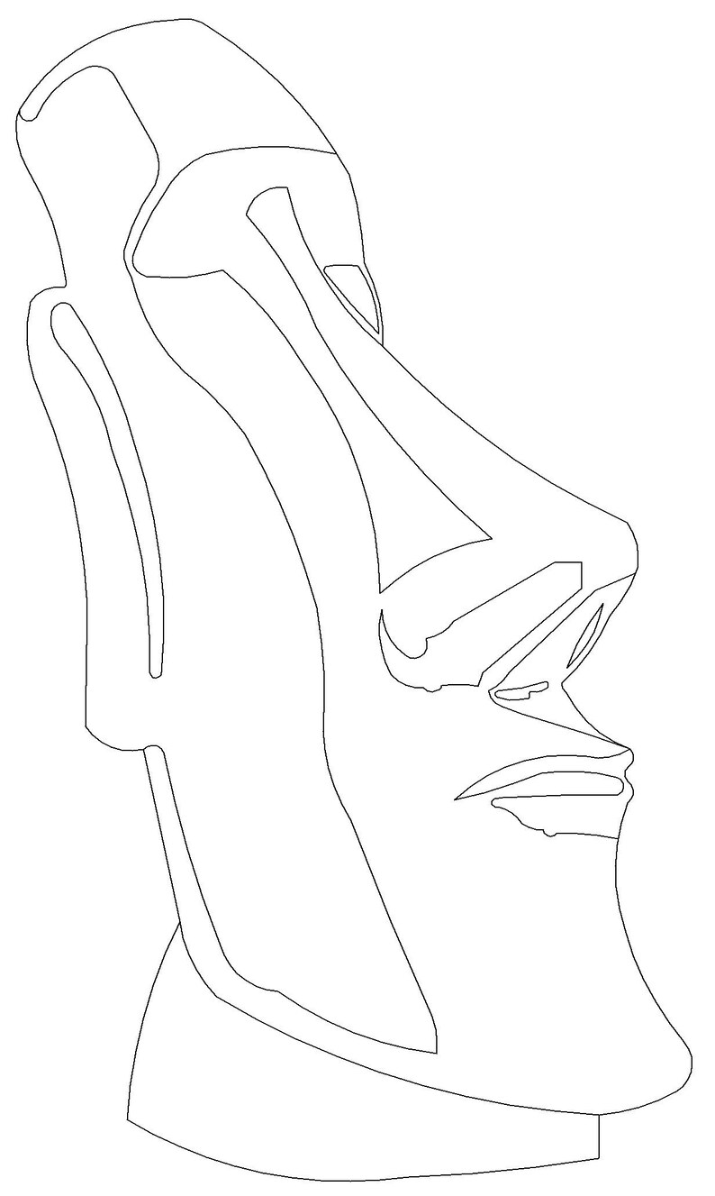 Moai Easter Island Head Figure as a .dxf File - Etsy