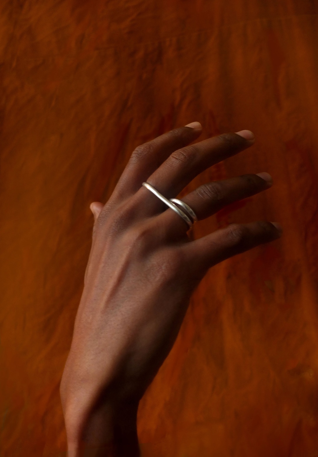 Two Fingers Ring, Sterling Silver, Ring for Two Fingers, Unisex ...