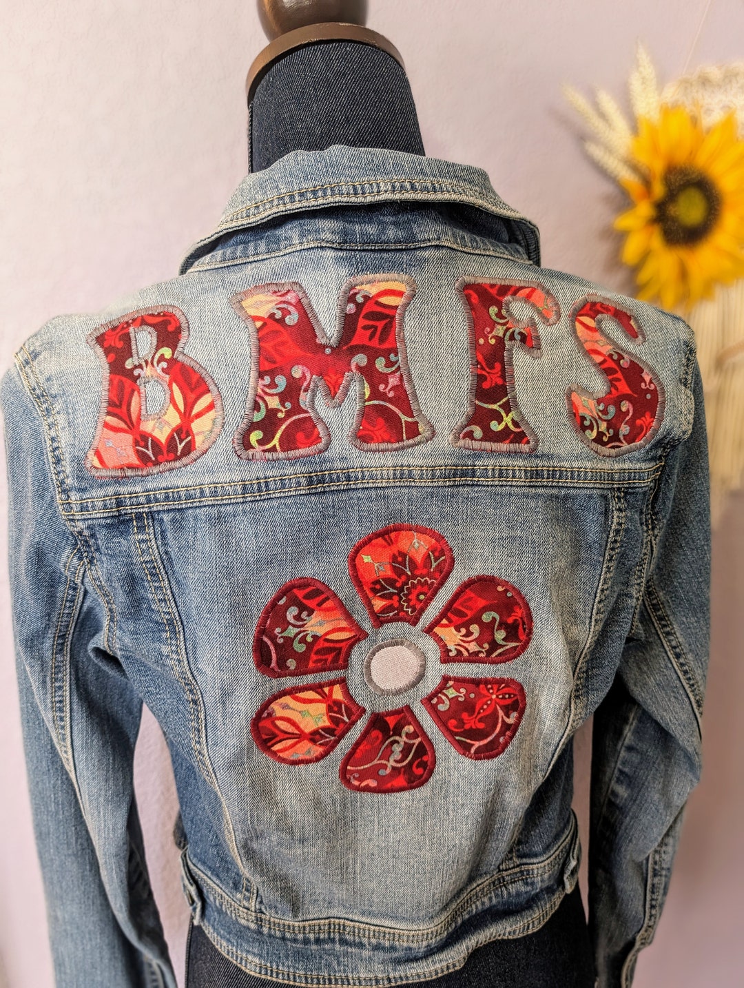 Billy Strings Inspired Denim Jacket, BMFS, Upcycled Jacket, Billy Fan ...