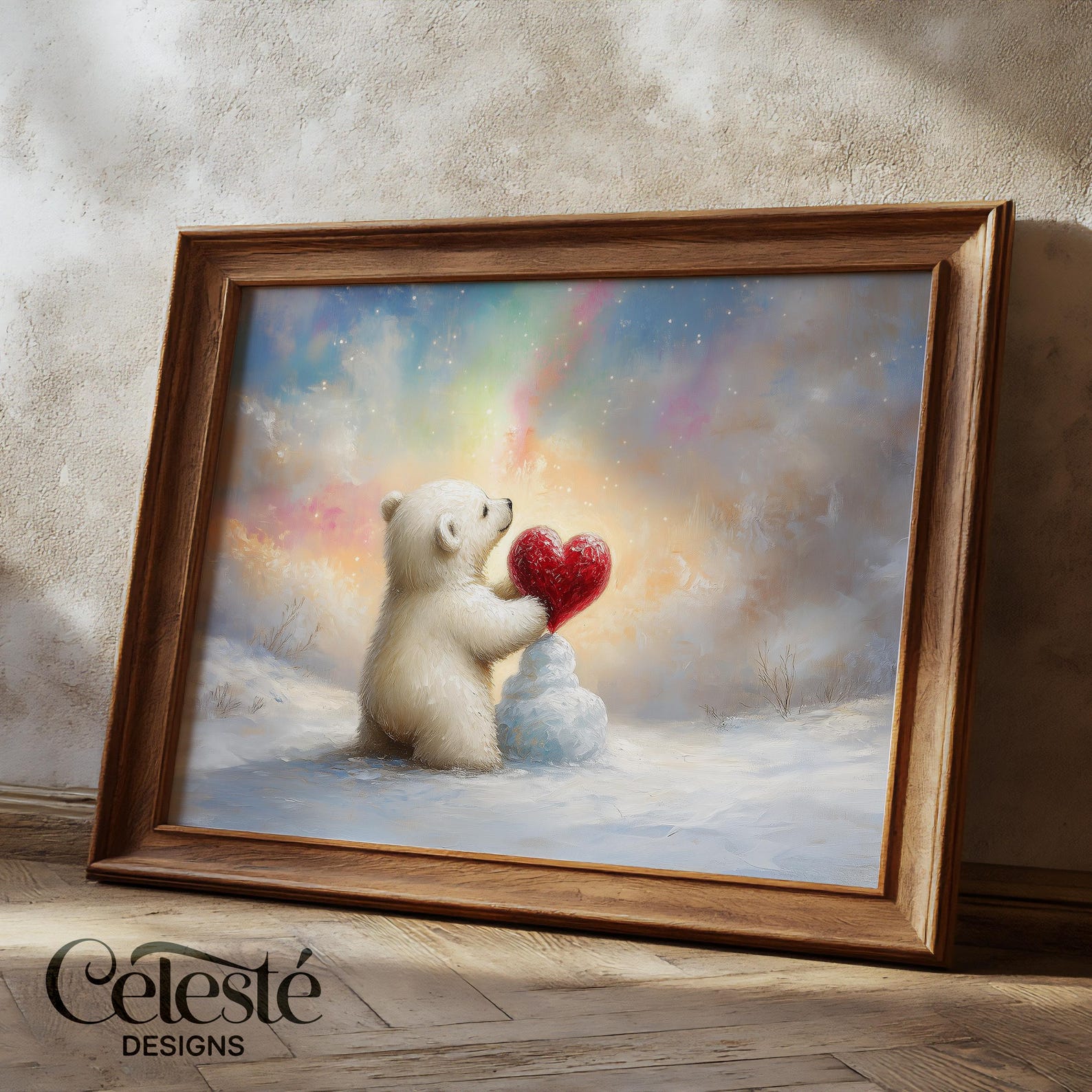 Christmas Polar Bear Print | Christmas Printable | Christmas Art ...