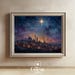 Bethlehem Night Skyline Print: Nativity Star Painting (digital Download ...