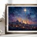 Bethlehem Night Skyline Print: Nativity Star Painting (digital Download ...