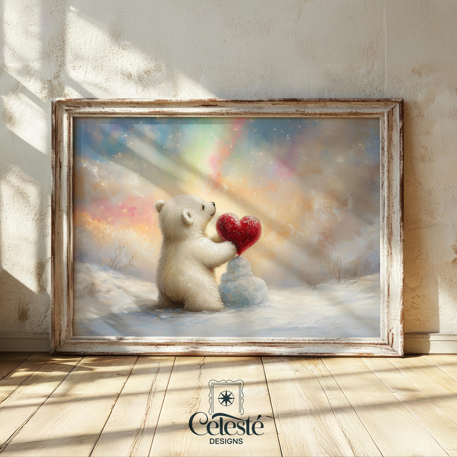 Christmas Polar Bear Print | Christmas Printable | Christmas Art ...