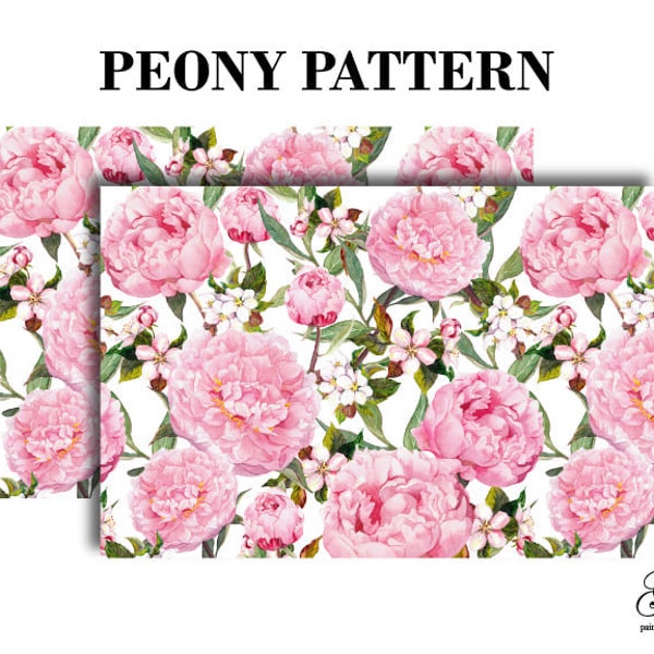 Peony Pattern - Etsy