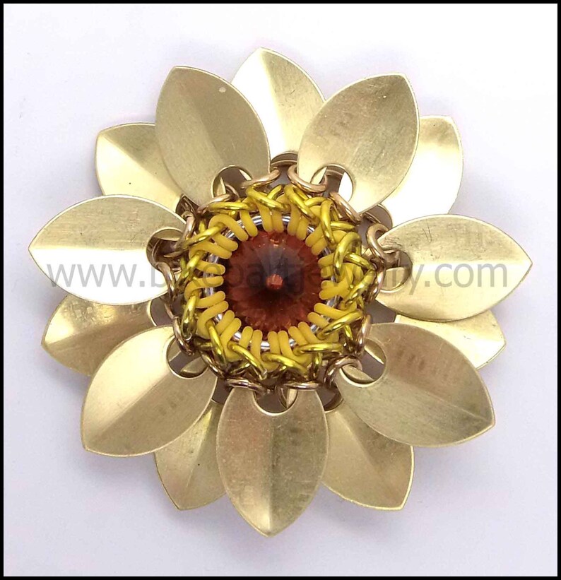 Original Chainmaille Rivoli Flower Tutorial - Etsy