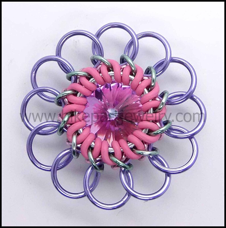 Original Chainmaille Rivoli Flower Tutorial - Etsy