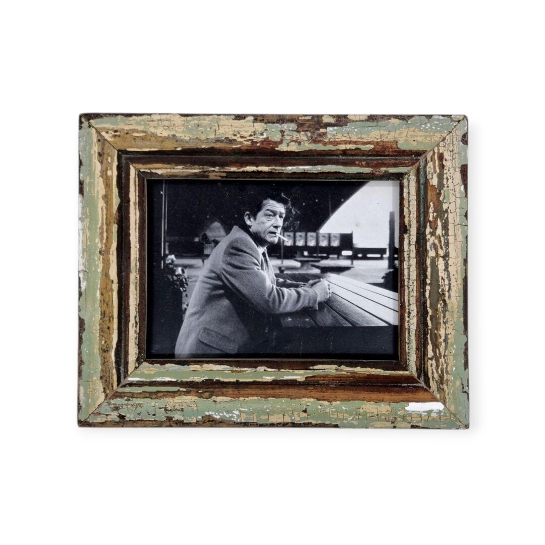 6x8 Shabby Chic Photo Frame: Reclaimed Wood, Cream Enamel - Luna ...