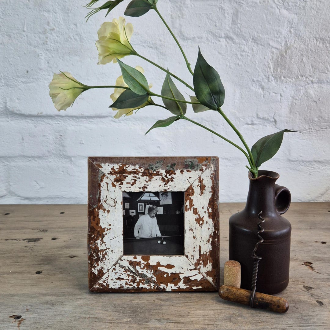 4x4 Upcycled Timber Photo Frame: Reclaimed Wood, Rustic Beach House ...