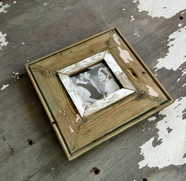 4x4 Shabby Chic Photo Frame Made From Authentic Reclaimed Vintage ...