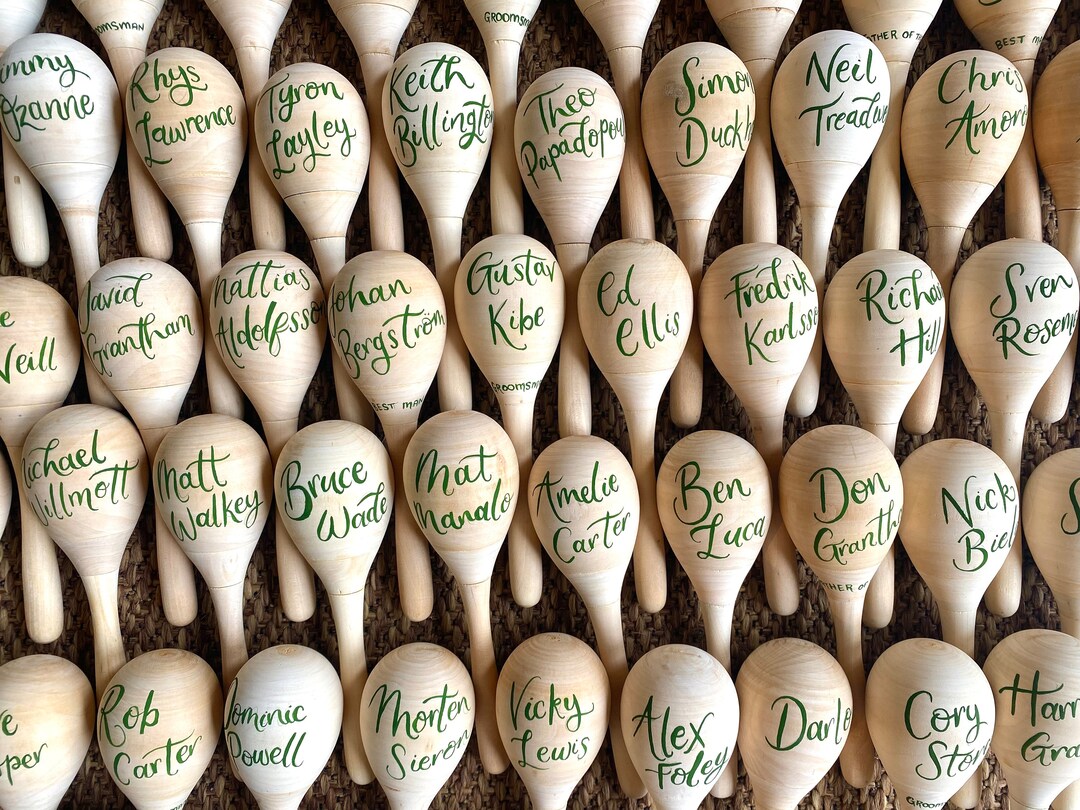 Bespoke Hand-painted Wooden Maracas Calligraphy Hand - Etsy