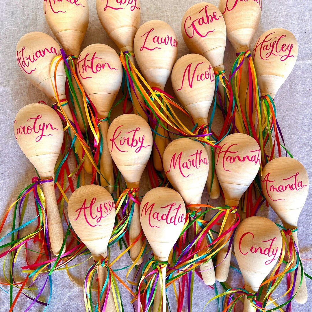 Bespoke Hand-painted Wooden Maracas Calligraphy, Hand Lettering ...
