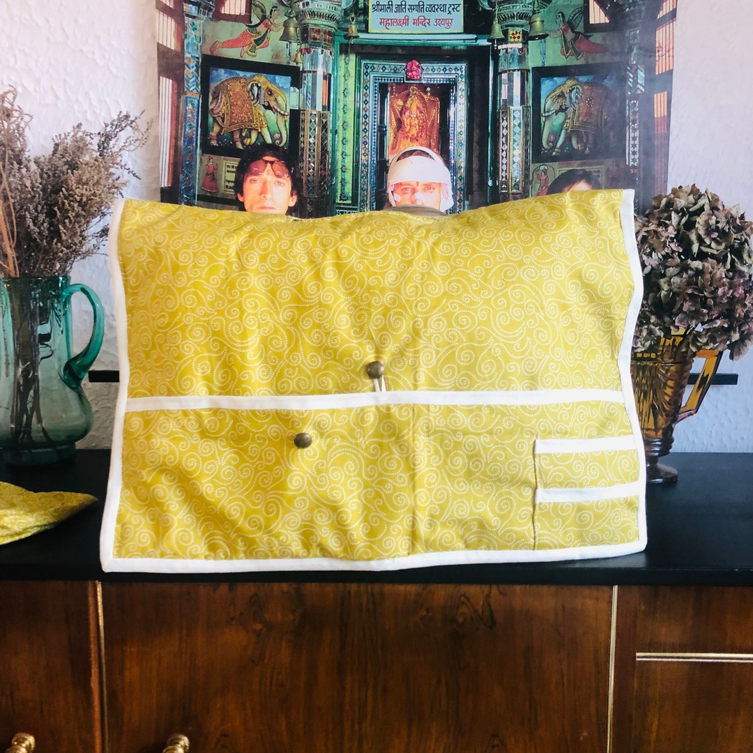Handcrafted Mustard Sewing Machine Cover Janome Singer Sewing Machine ...