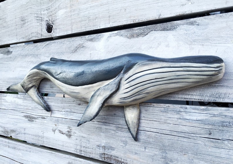Humpback Whale Wood Carving Decor Hand Carved Reclaimed Wood | Etsy