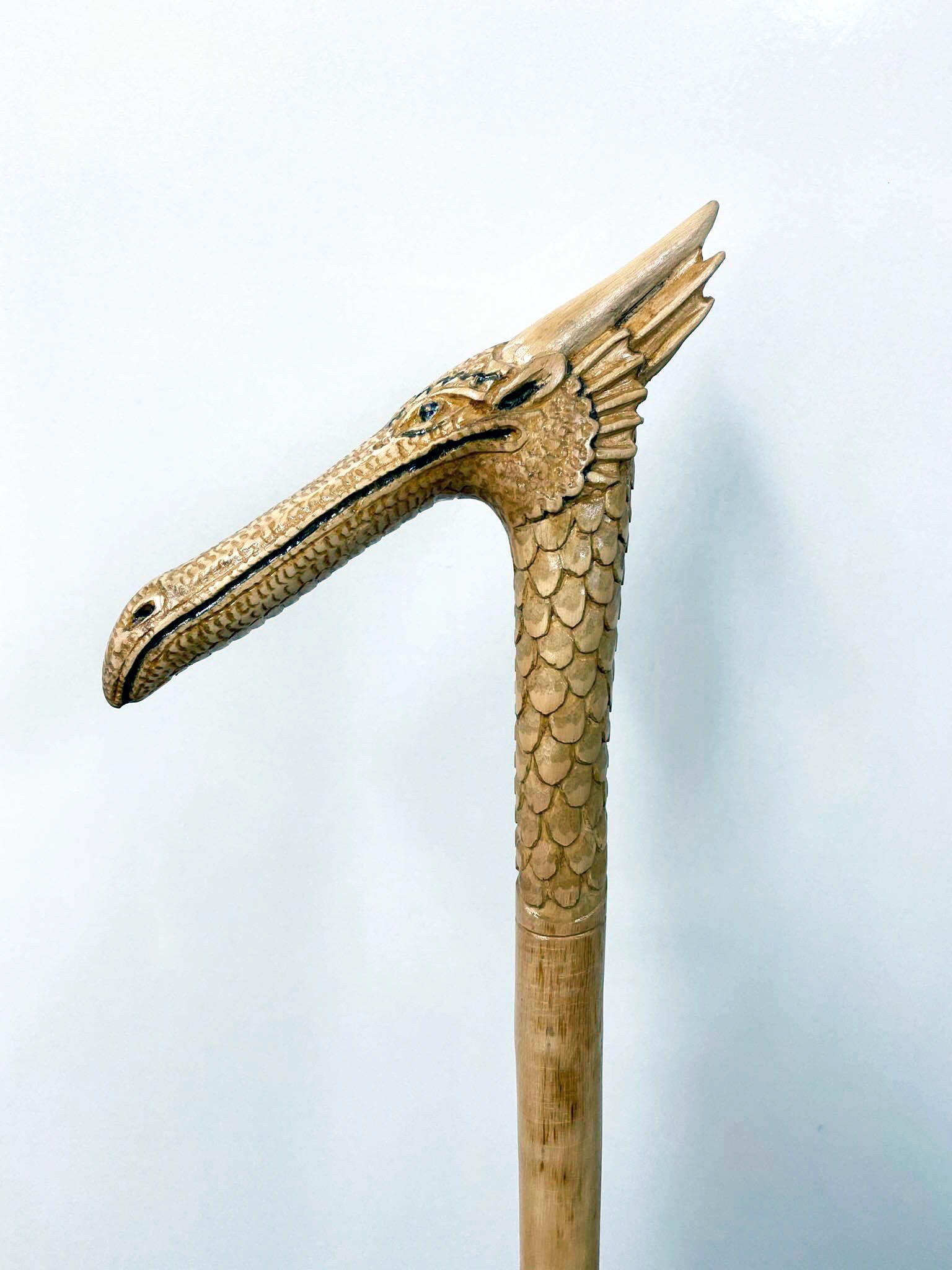 Hand Carved Wooden Cane by Cornel Tree With Dragon Grip. One - Etsy