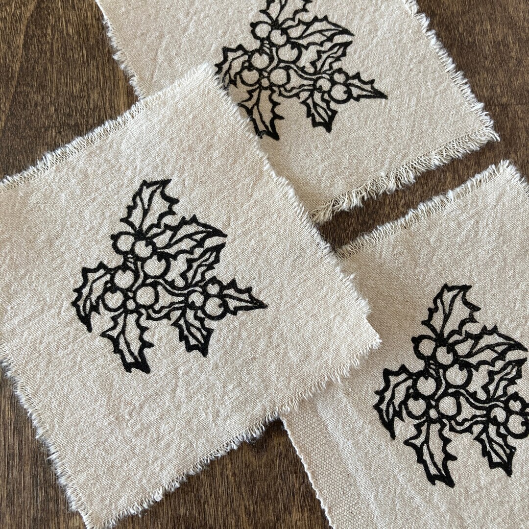 Holly Plant Fabric Patch - Etsy