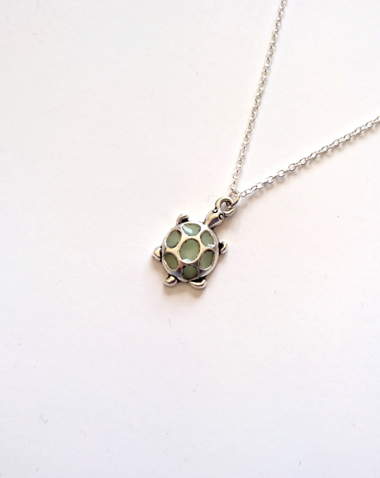 Tortoise Necklace Silver Tortoise Charm Pendant Turtle - Etsy UK