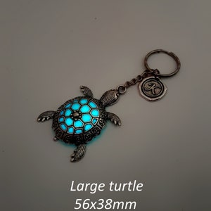 Large or Small Personalized Turtle Keychain, Glow in the Dark Turtle ...