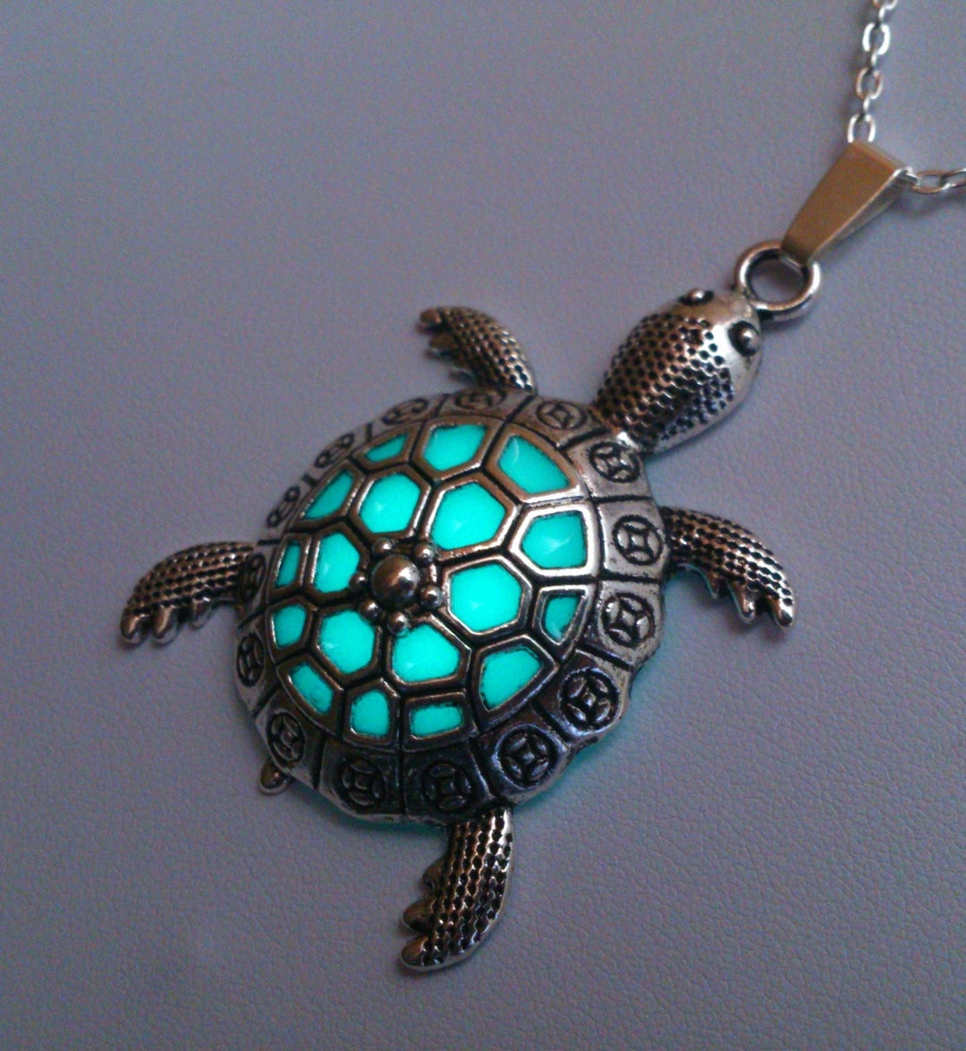 Sea Turtle Glow in the Dark Necklace, Beach Jewelry, Gifts for Her ...