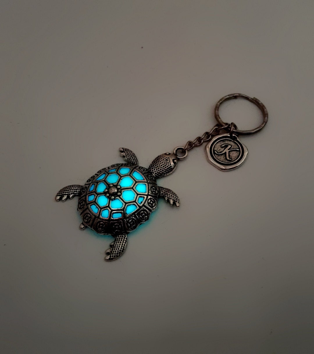 Large or Small Personalized Turtle Keychain, Glow in the Dark Turtle ...