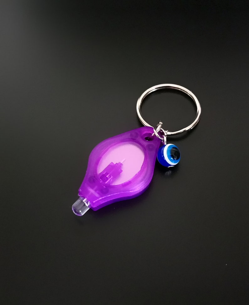 UV Keychain Black Light Keyring LED Black Light | Etsy UK