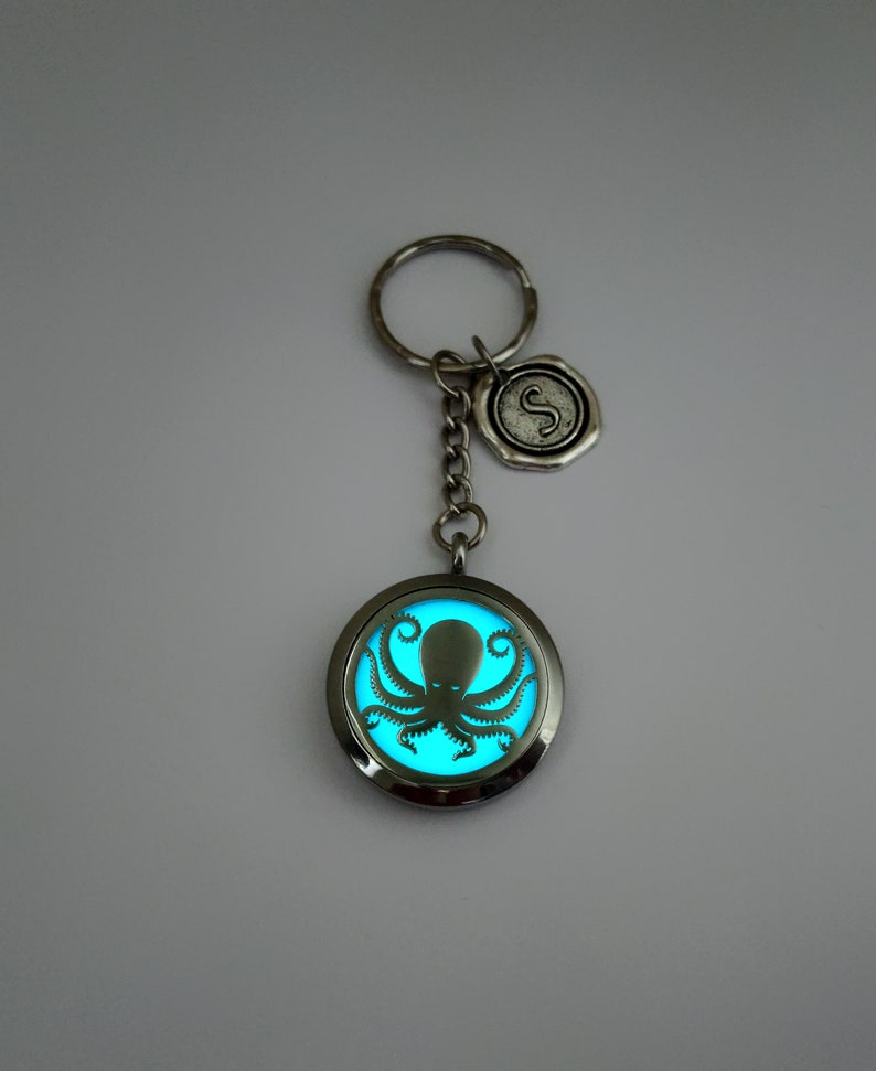 Octopus Key Ring Ocean Jewelry Sea Life Gift Glow in the - Etsy