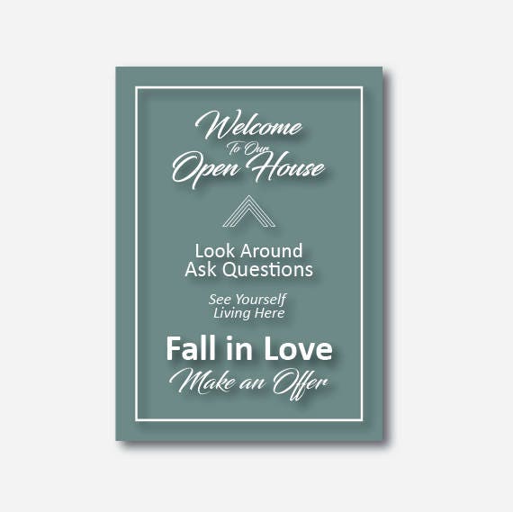 Real Estate Open House Welcome Sign Open House Sign Realtor - Etsy